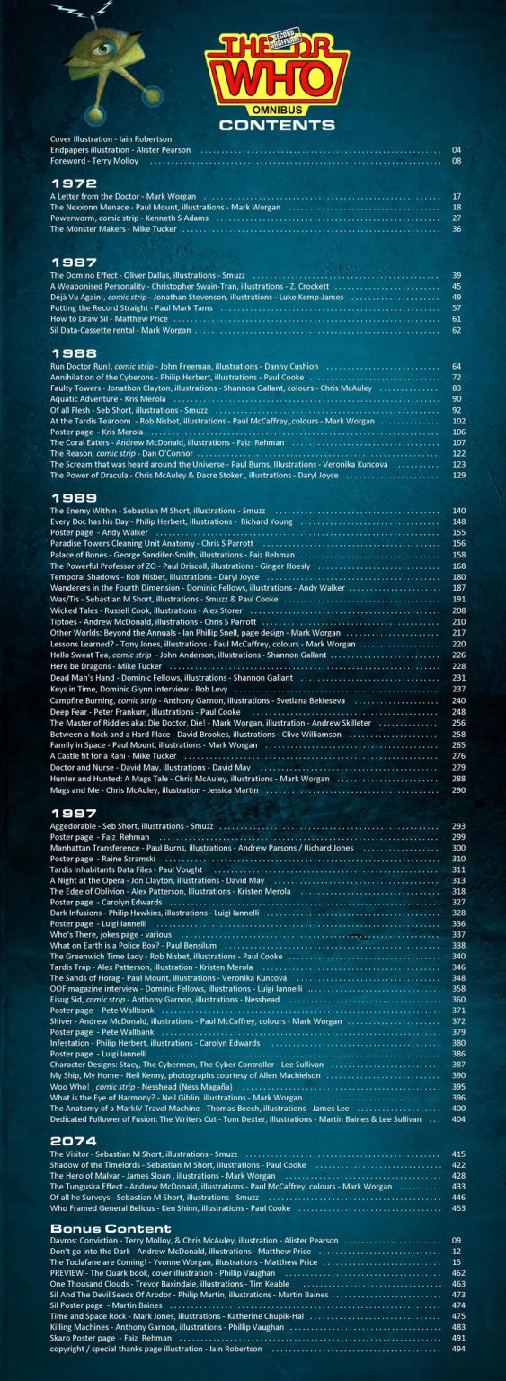 Terraqueous Distributors The 2nd Unofficial Dr Who Omnibus ...